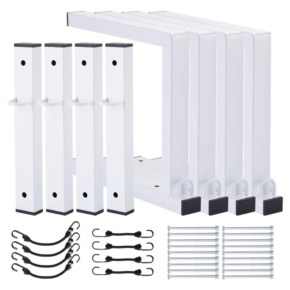 Goxfaca Ladder Rack for Truck, 4 Racks Aluminum Trailer Ladder Rack ...