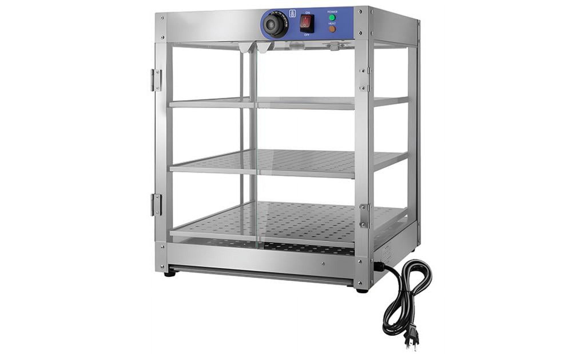 Goxfaca Pizza Warmer Commercial Pastry Heater Display Case 800W 110V ...