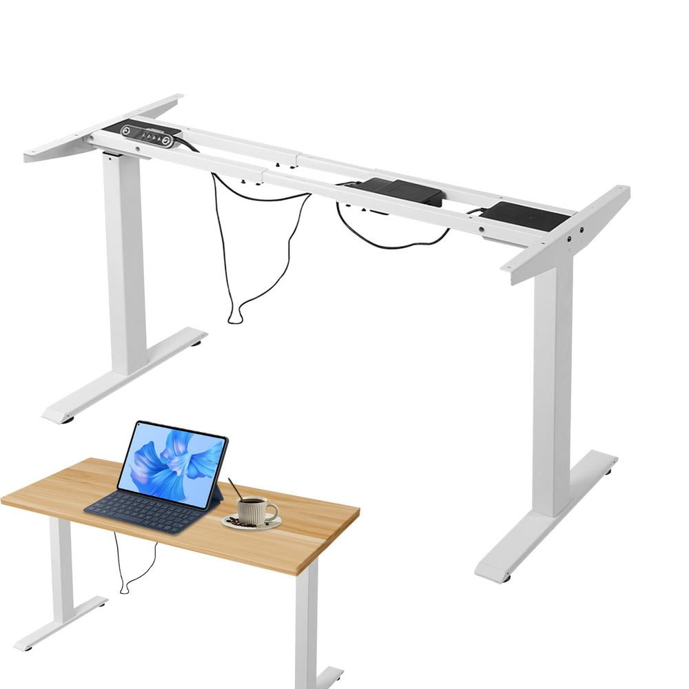 Goxfaca Sit Stand Desk Frame Adjustable Height Base For Desk Tops ...