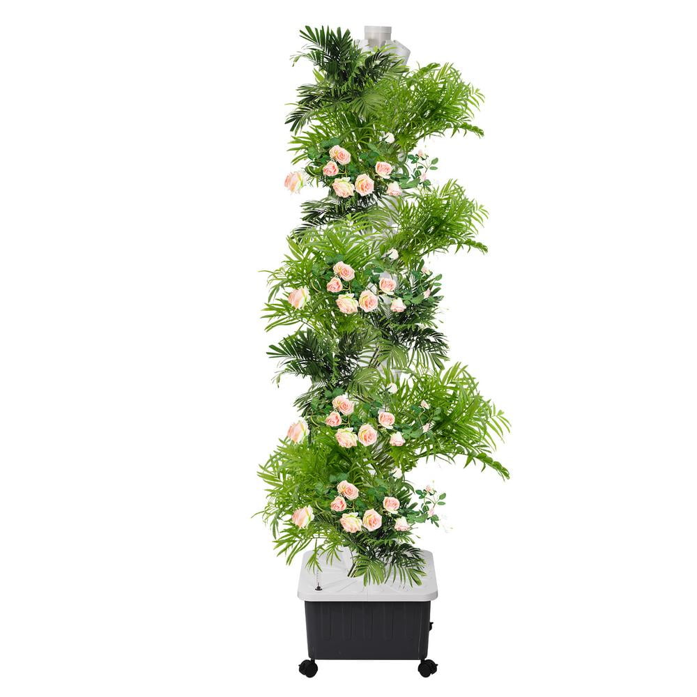 Goxfaca Vertical Hydroponic Planter 12 Layered Hydroponic Tower 60 ...