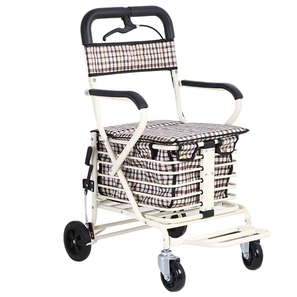 Goxfaca Walkers for Seniors Heavy Duty Senior Walker Shopping Cart 4 ...