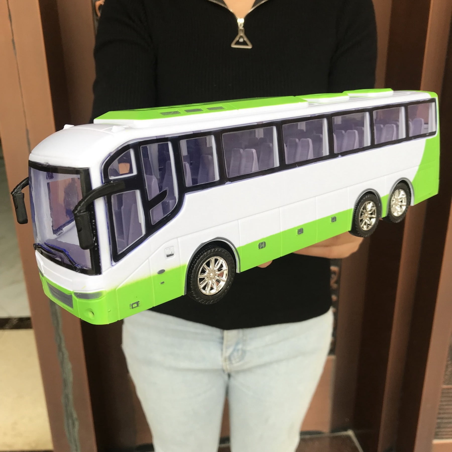Goxpaier 1:30 Scale Toy School Bus - Large 12.5 Inch Go Inertia Bus ...