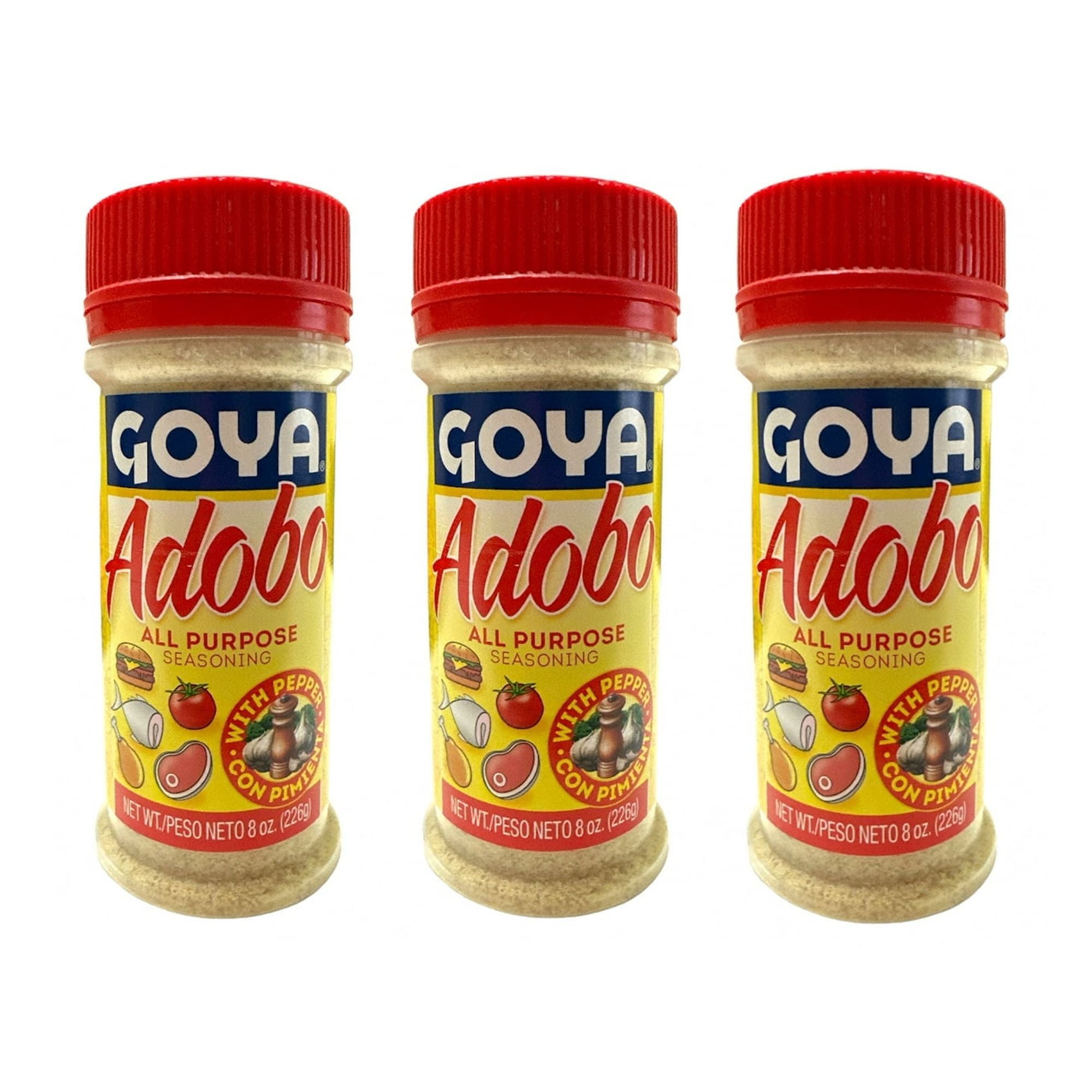 Goya Adobo All Purpose Seasoning, 8 Ounces (Pack of 3) - Walmart.com