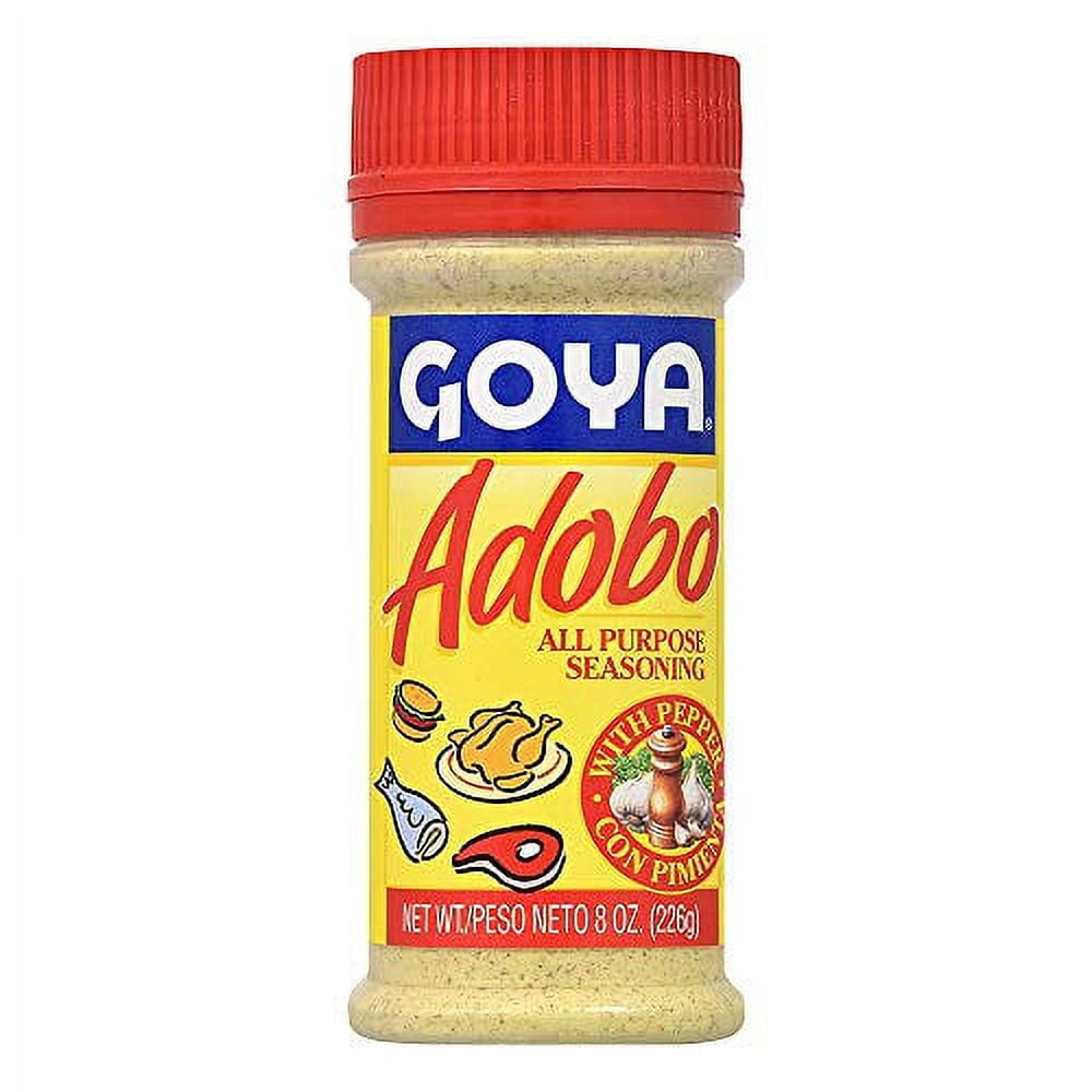 GOYA Adobo All Purpose Seasoning, With Pepper, 8 Oz Bottle, For Chicken ...