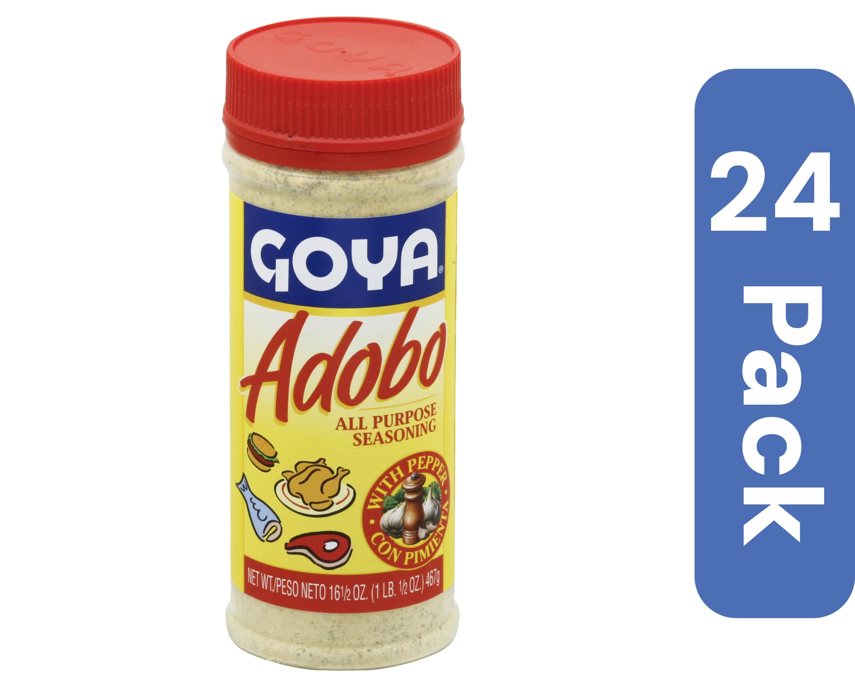 Goya Adobo Seasoning with Pepper 16.5 oz (Pack of 24) - Walmart.com