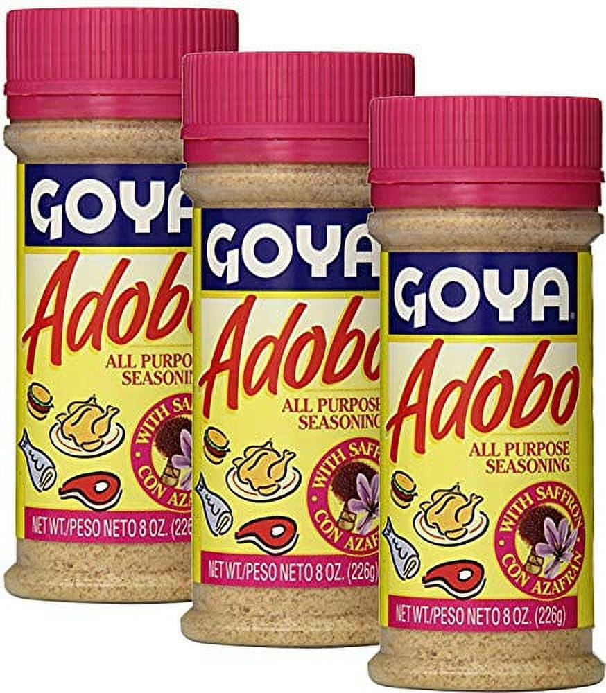 Goya Adobo Seasoning with Saffron Azafran 8 Oz (Pack of 3) - Walmart.com