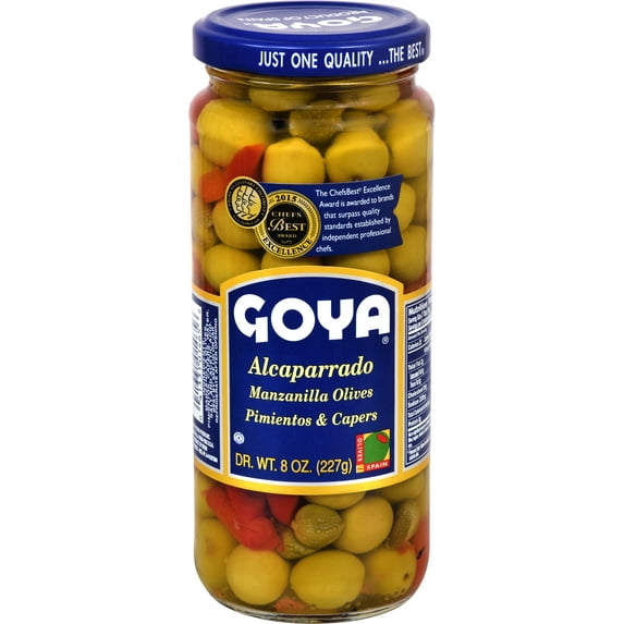 Goya Alcaparrado Mixture of Manzanilla Olives Pimientos & Capers, Ideal ...