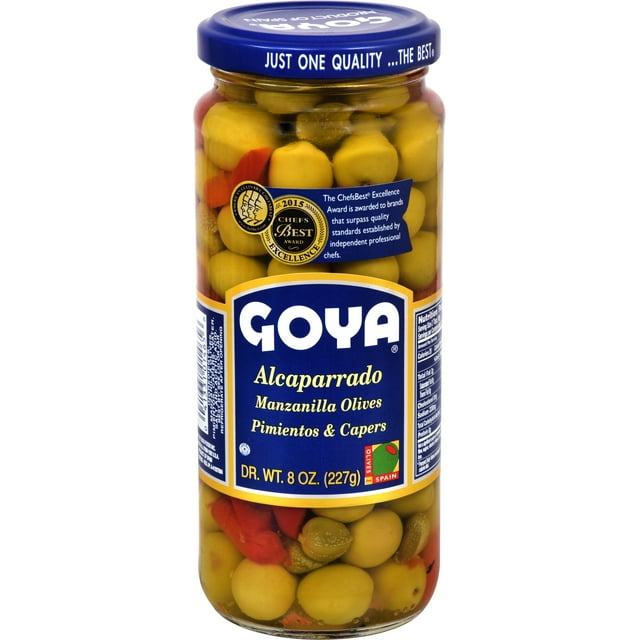 Goya Alcaparrado Mixture of Manzanilla Olives Pimientos & Capers, Ideal ...
