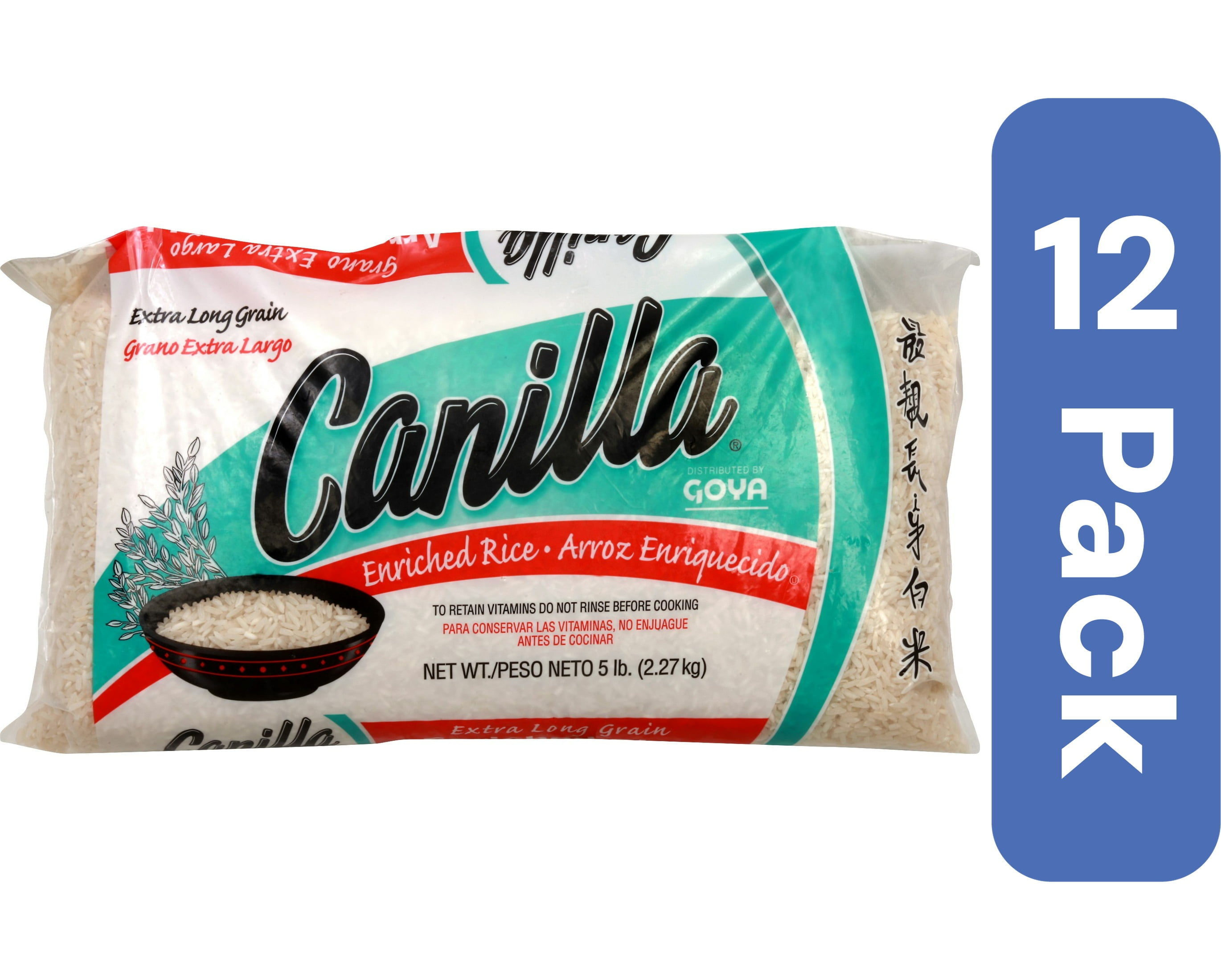 Goya Canilla Long Grain Rice 5 lb (Pack Of 12) - Walmart.com