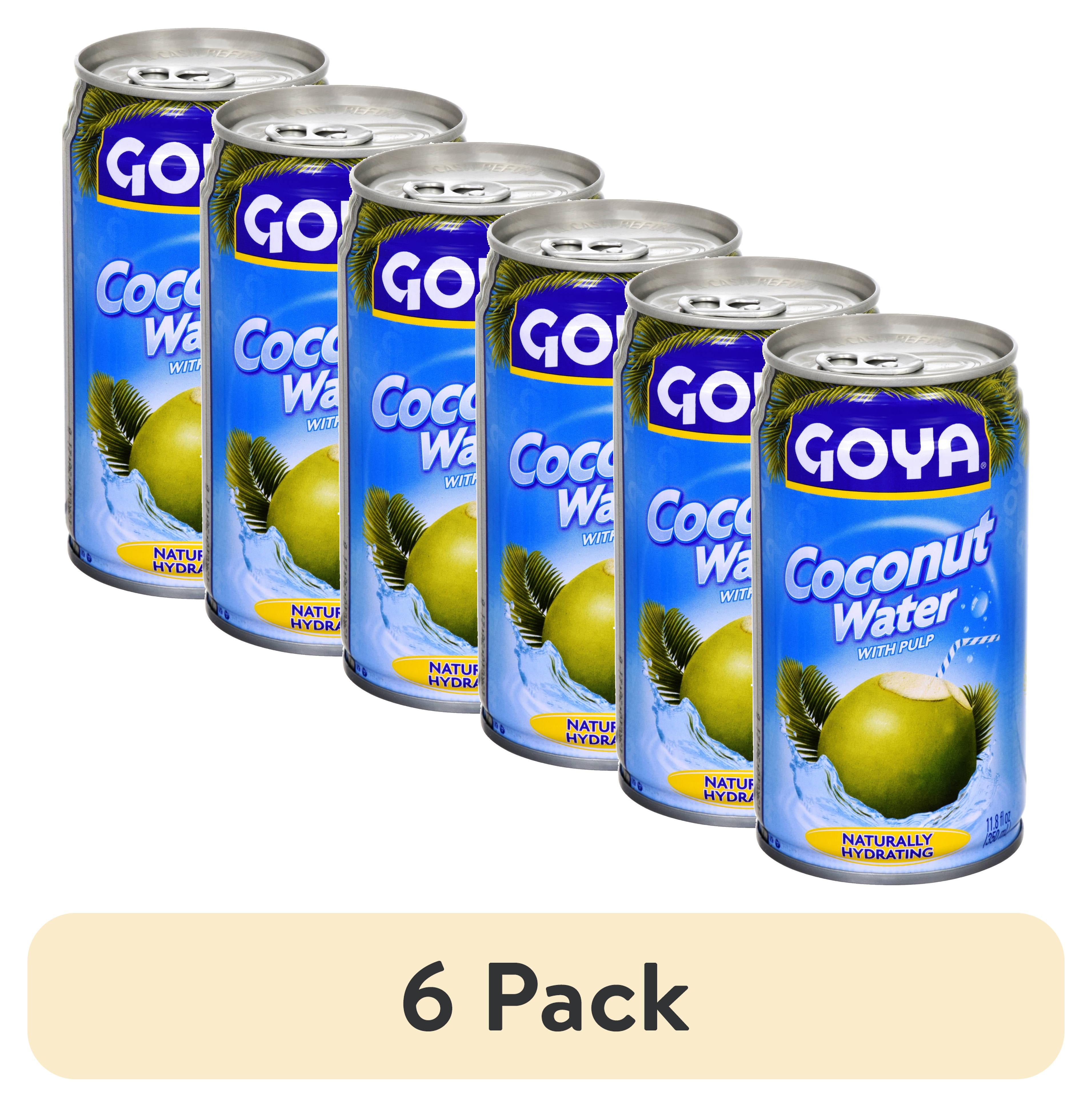 (6 pack) GOYA Coconut Water with Pulp, 11.8 oz - Walmart.com