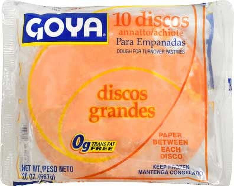 Goya Discos Large Yellow Pastry Dough for Empandada, 20 Ounce - 24 per ...