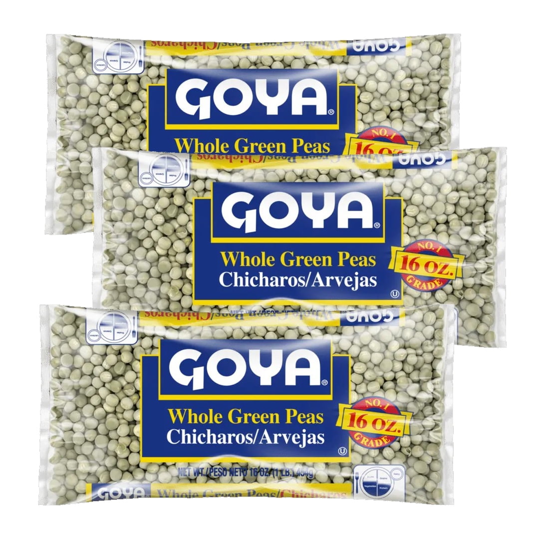 Goya Dry Whole Green Peas (Chícharos/Arvejas) 16 oz, 3-Pack - Walmart.com
