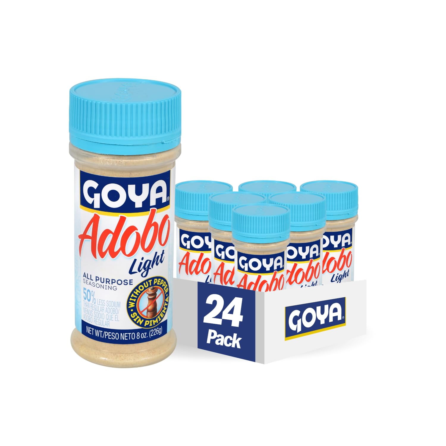 Goya Foods Adobo All Purpose Seasoning Light Without Pepper, 8 Ounce ...