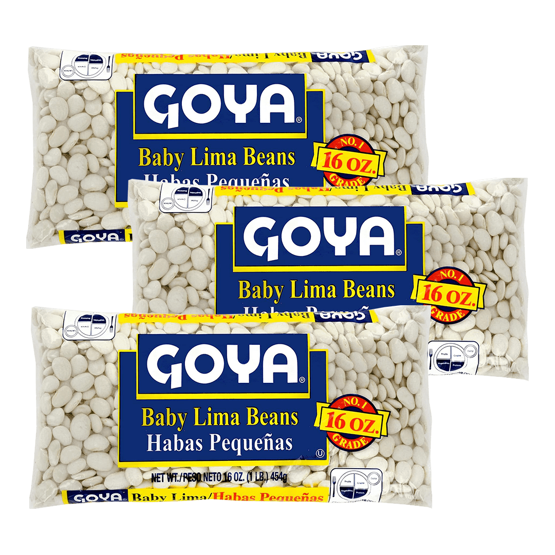 GOYA Baby Lima Beans Dry 16 oz Pack of 3 Nutrient-Rich Plant Protein ...