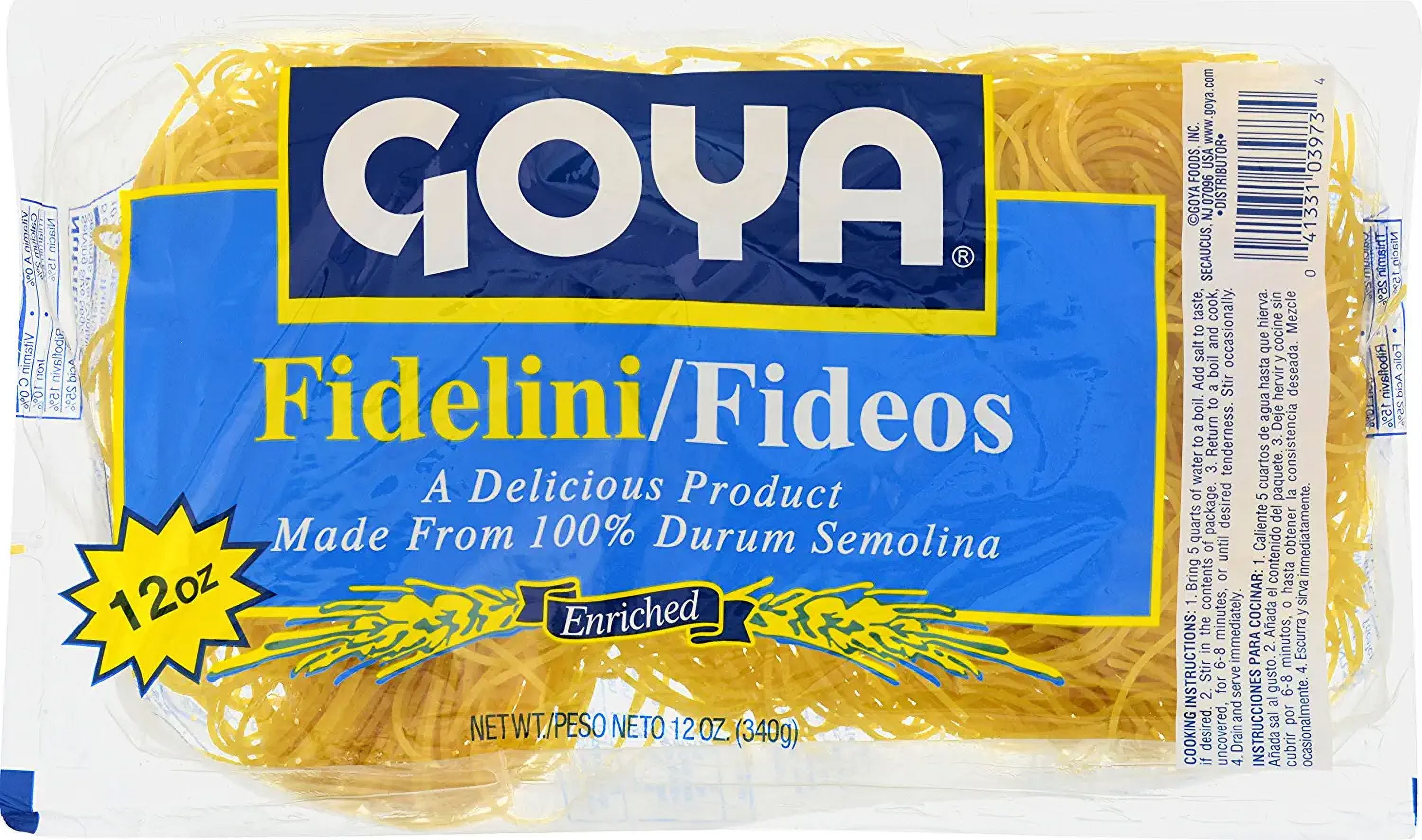 Goya Foods Fidelini Pasta, 12-Ounce (Pack Of 12) - Walmart.com