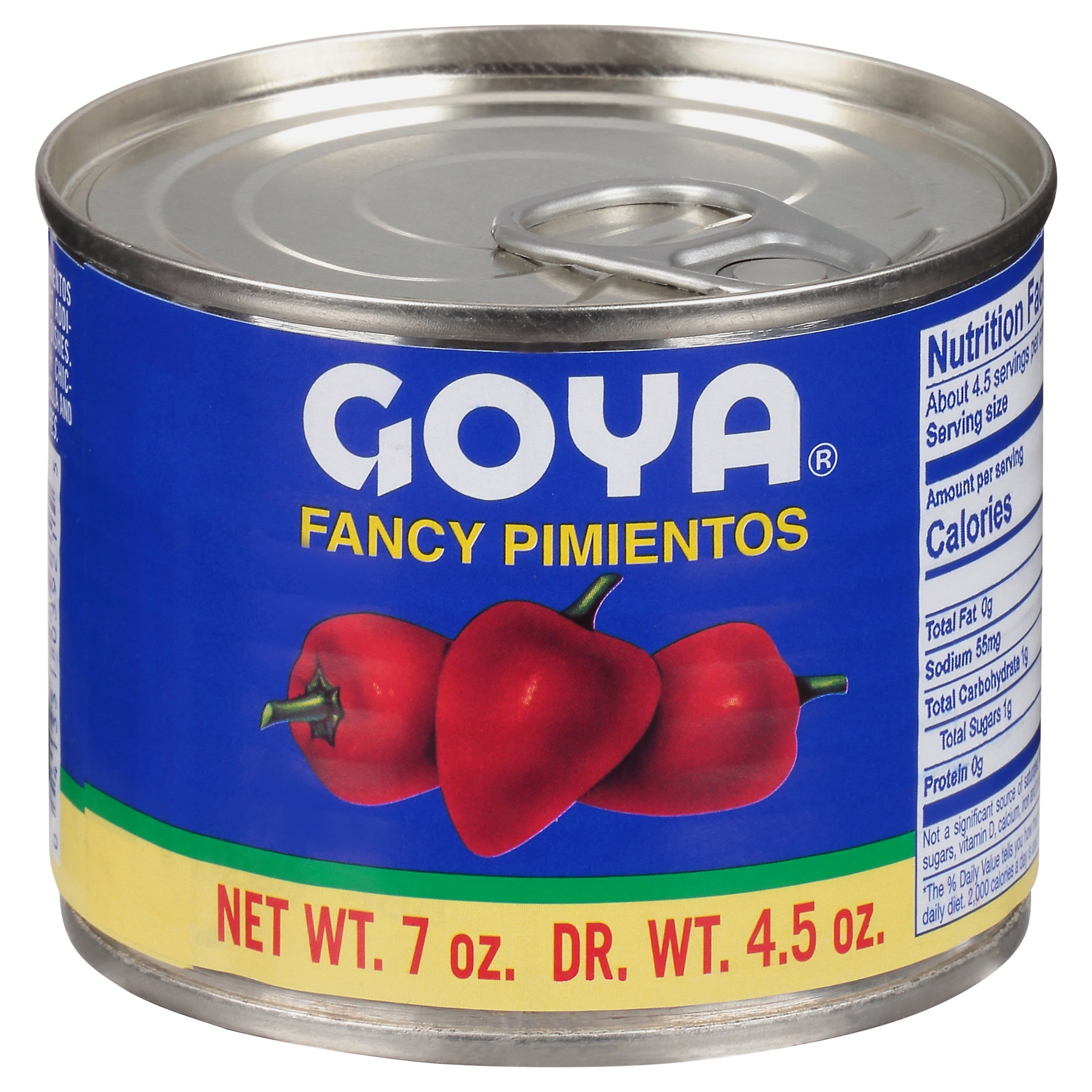 Goya Foods Fancy Red Pimiento Olives, Naturally Sweetened, Fat-Free, 4 ...