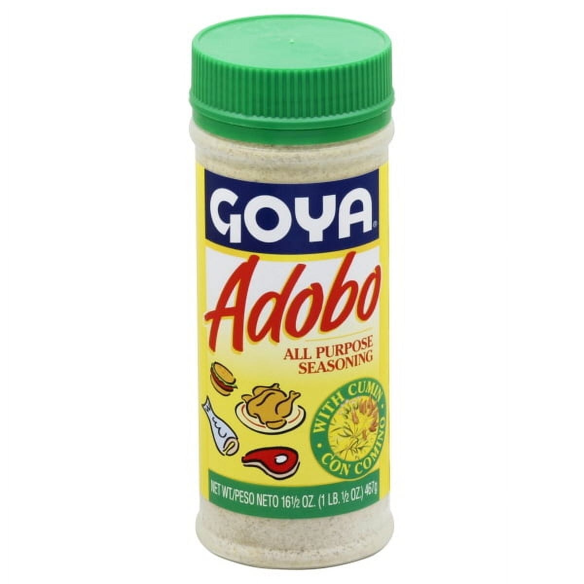 Goya Seasoning Adobo with Cumin 16.5 oz - All Purpose Shake for Beef ...