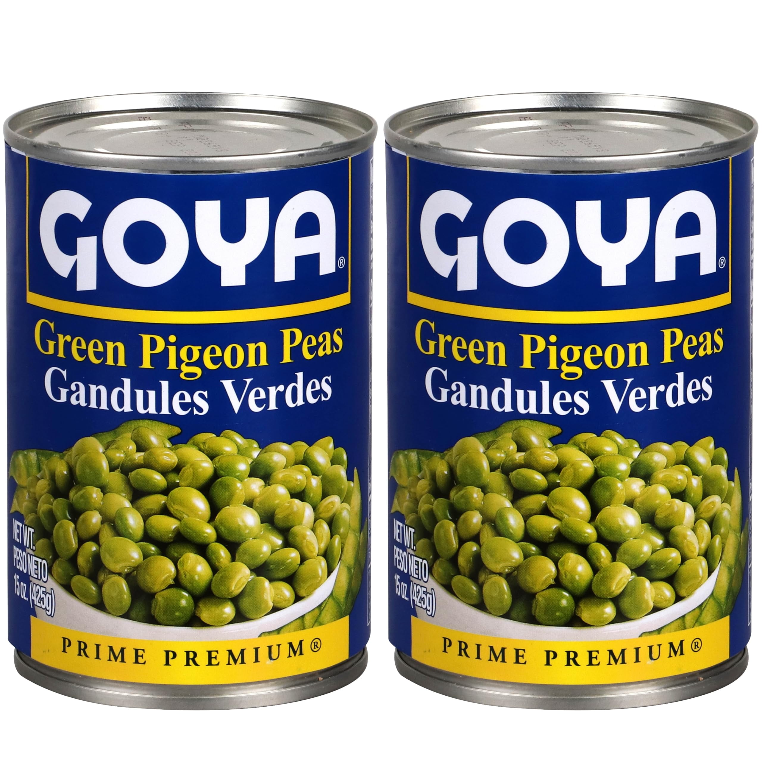 Goya Foods Green Pigeon Peas (Gandules), 15-Ounce (Pack of 2) - Walmart.com