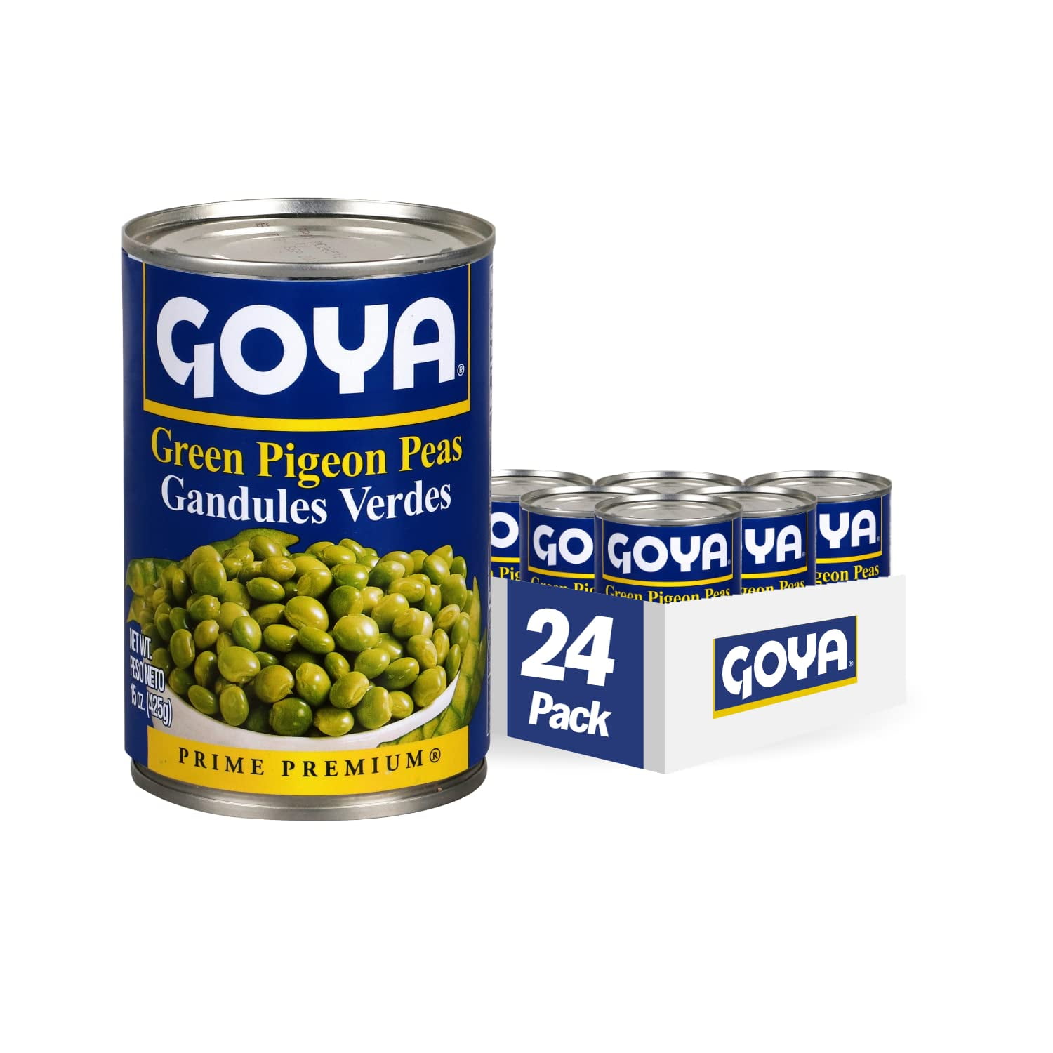 Goya Foods Green Pigeon Peas in Can, 15-Ounce (Pack of 24) - Walmart.com
