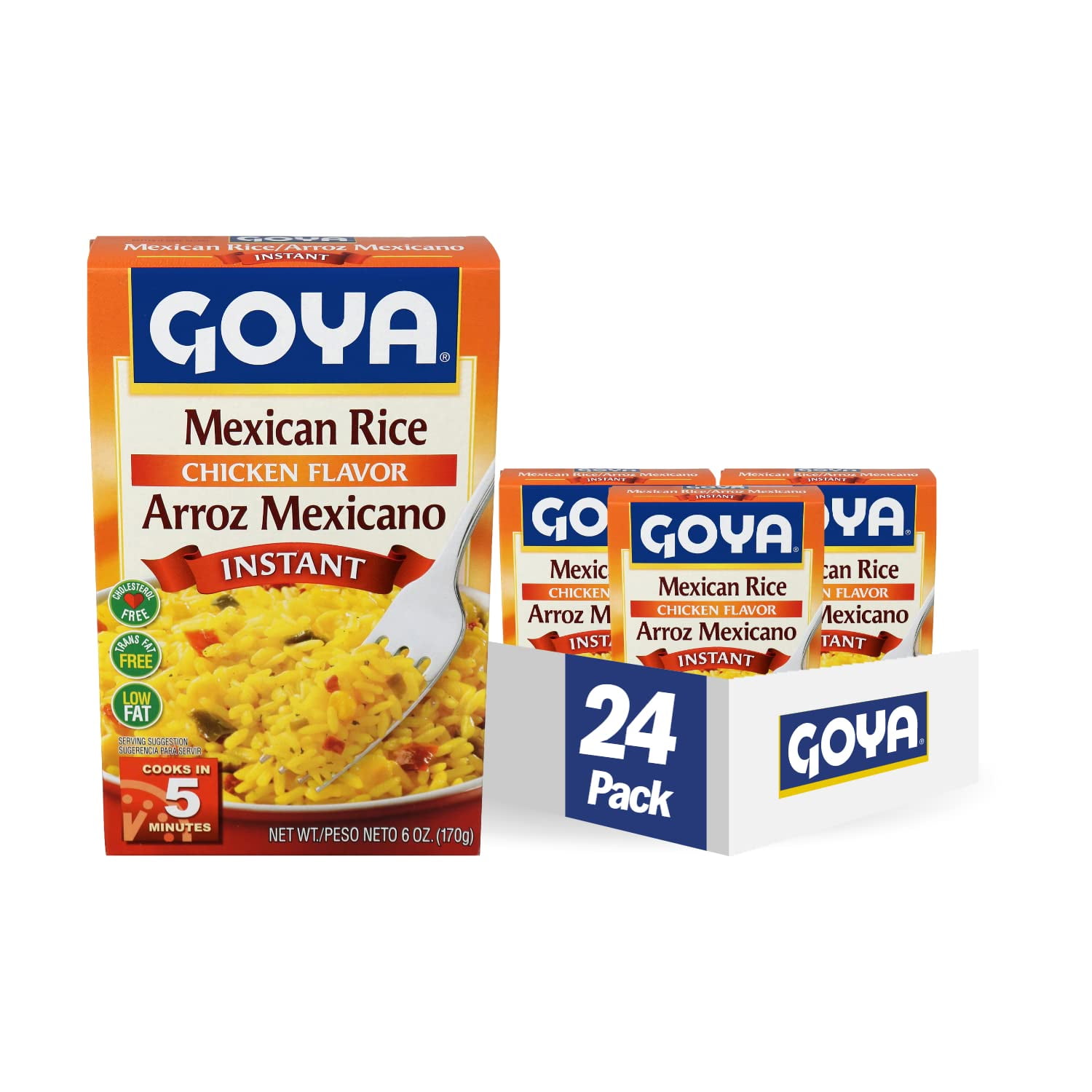 Goya Foods Instant Mexican Rice, Chicken Flavor, 6 Ounce (Pack Of 24 ...