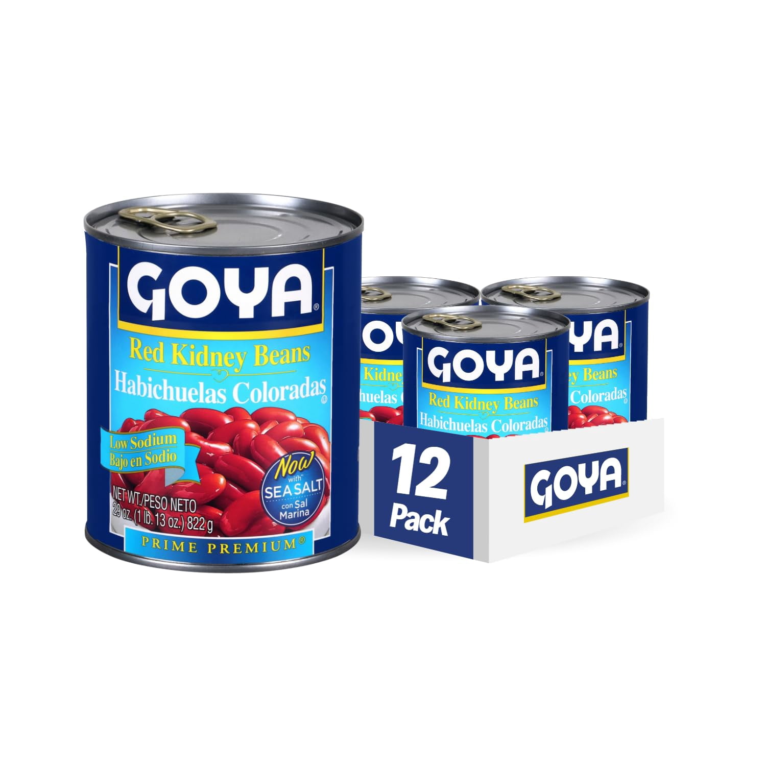 Goya Foods Low Sodium Red Kidney Beans, 29 Ounce (Pack Of 12) - Walmart.com