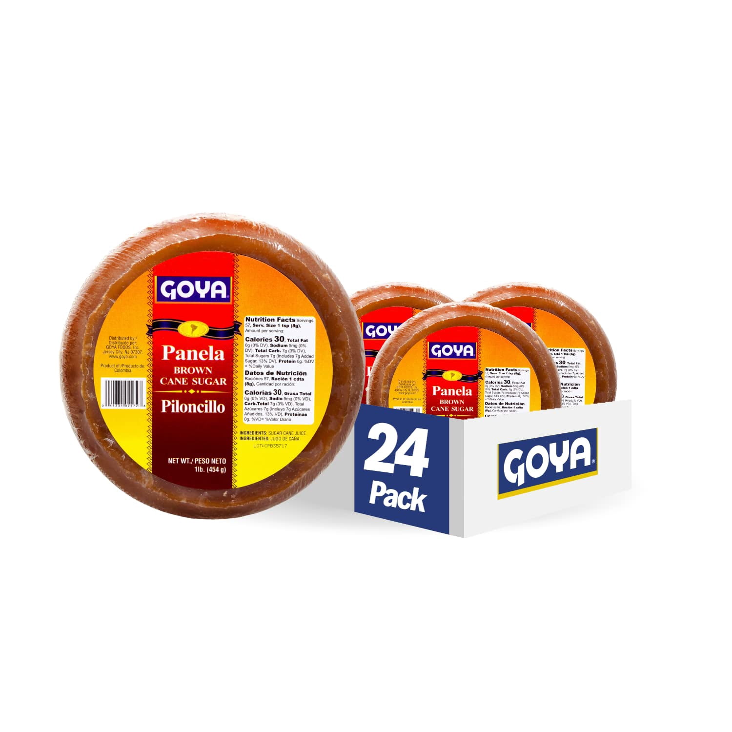 Goya Foods Panela Brown Sugar Cane, 16 Ounce (Pack Of 24) - Walmart.com
