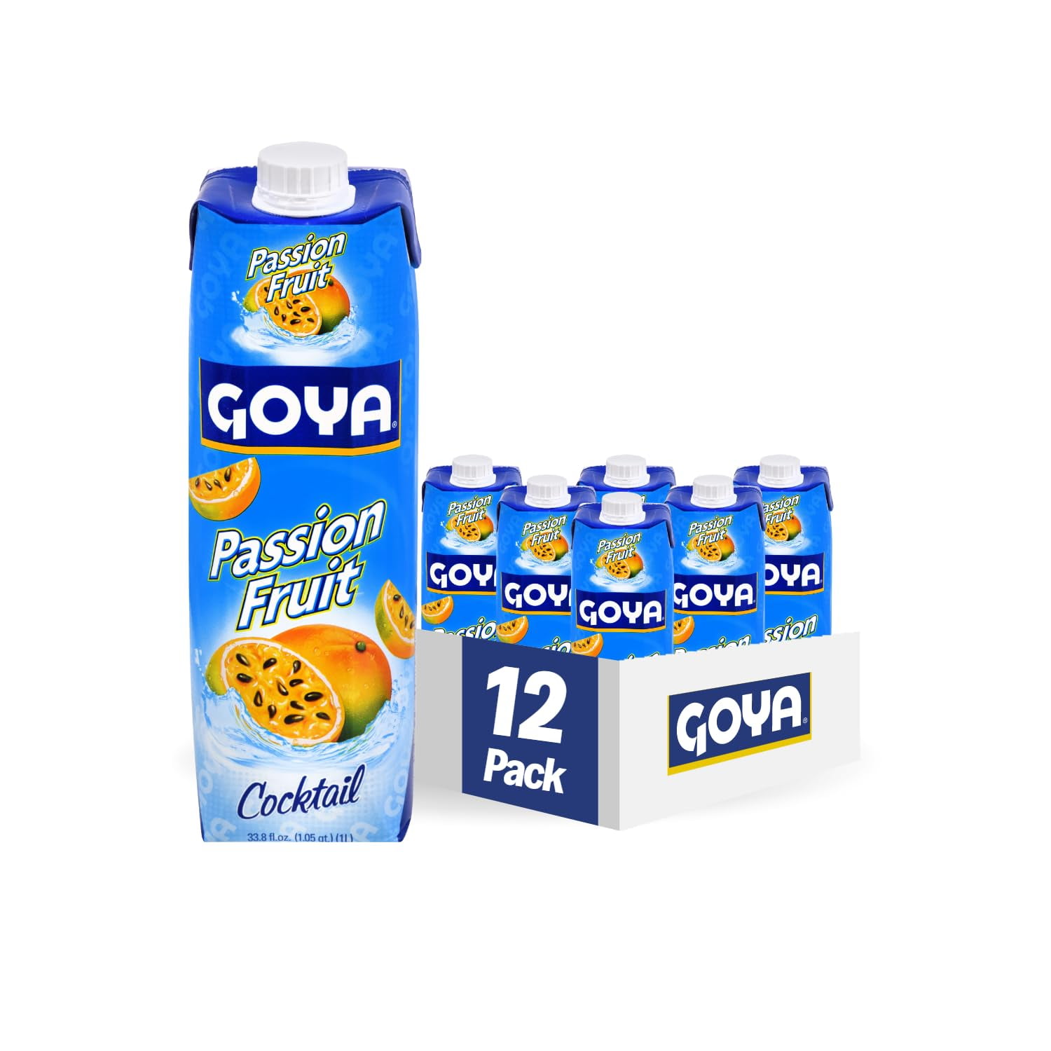 Goya Foods Passion Fruit Nectar, 33.8 Fl Oz (Pack Of 12) Packaging May ...