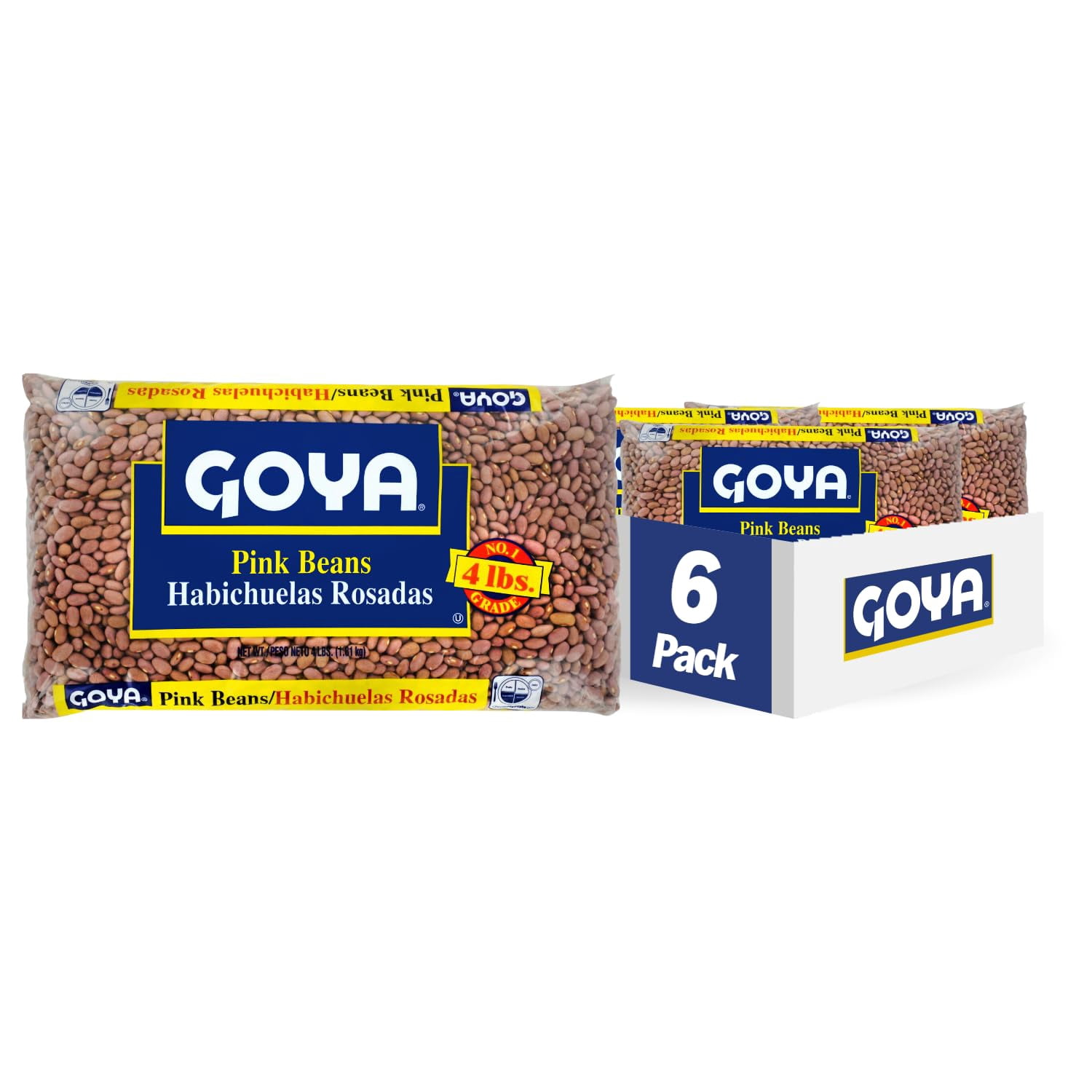 Goya Foods Pink Beans, Dry, 4 Pound (Pack Of 6) - Walmart.com