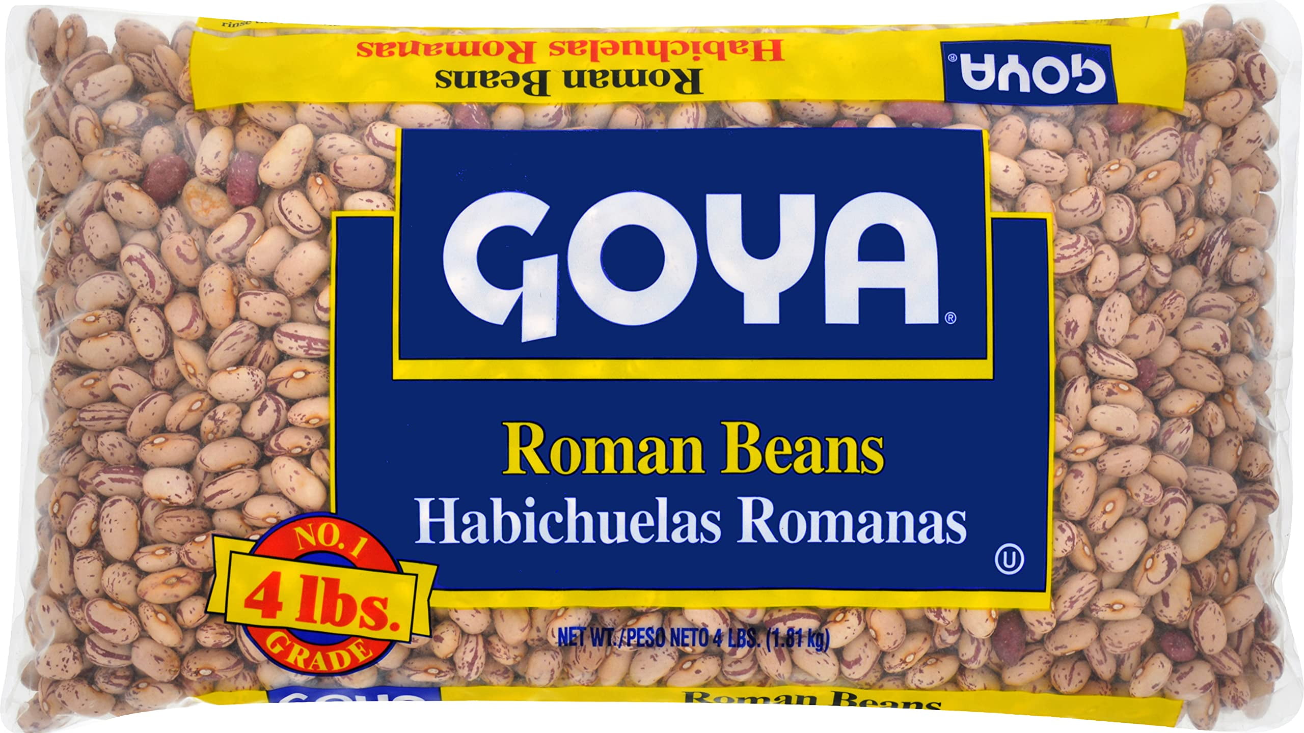 Goya Foods Roman Beans, Dry, 4 Lb Bag - Walmart.com