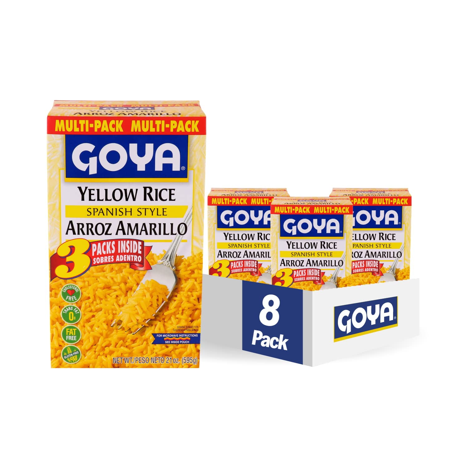 Goya Foods Yellow Rice Mix Multipack, 3-7 Ounce Packs (Pack Of 8 ...