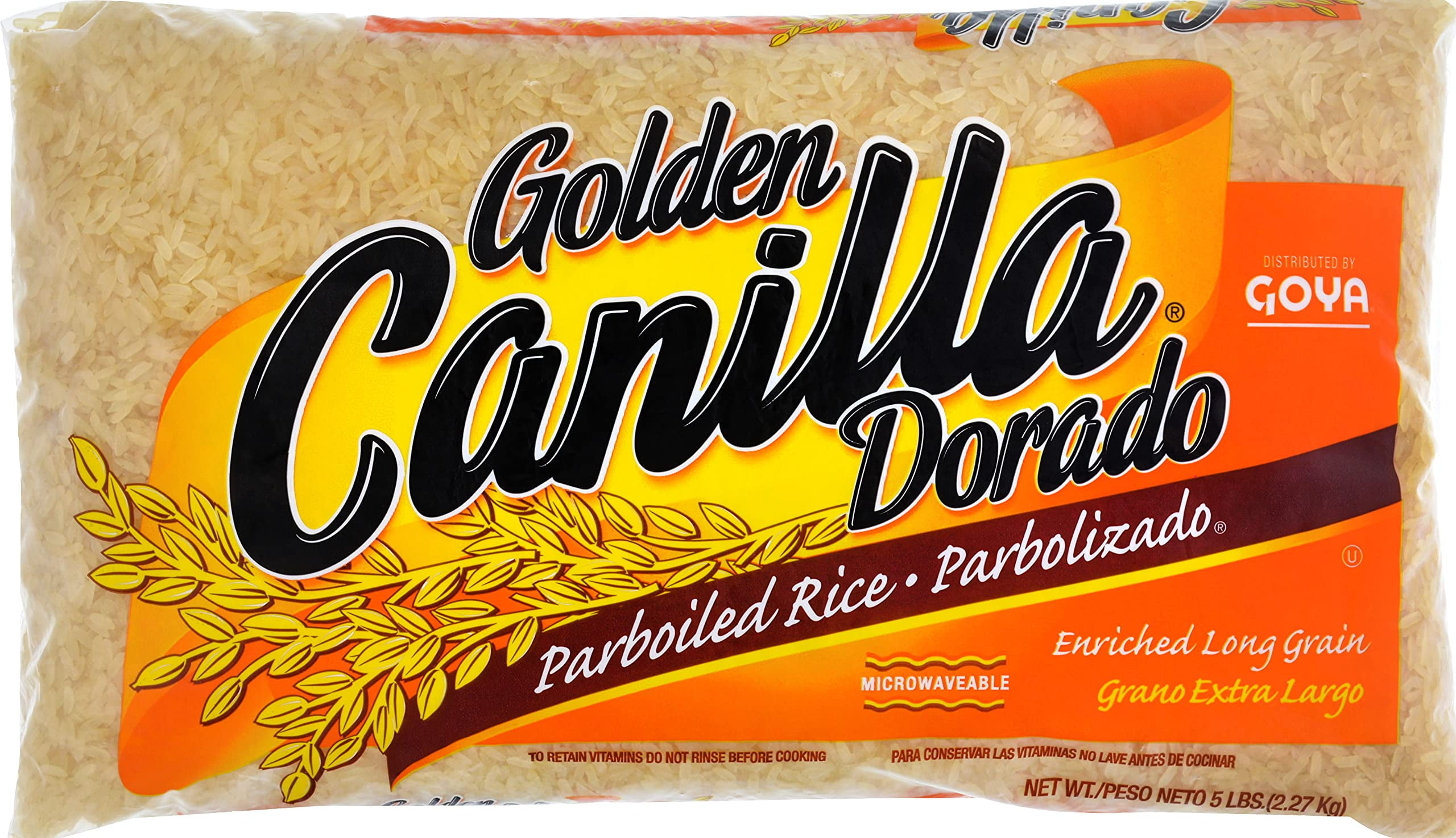 Goya Golden Canilla Long Grain Parboiled Rice, 5 Pound - Walmart.com