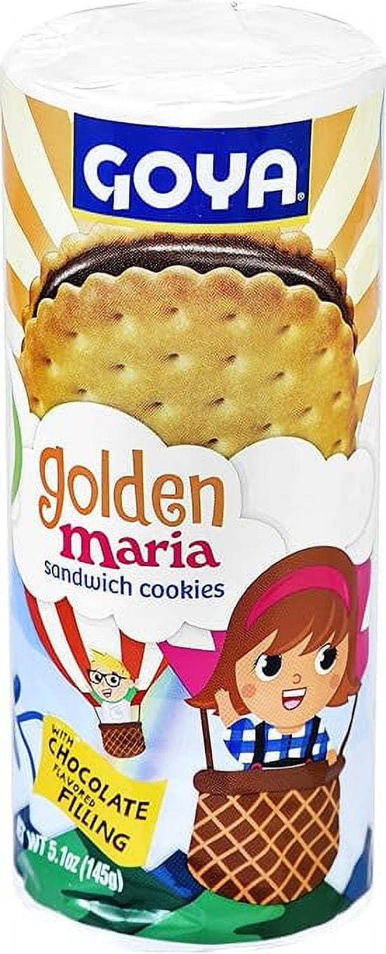 Goya Golden Maria Sandwich Cookies With Chocolate Flavored Filling, 5.1 ...