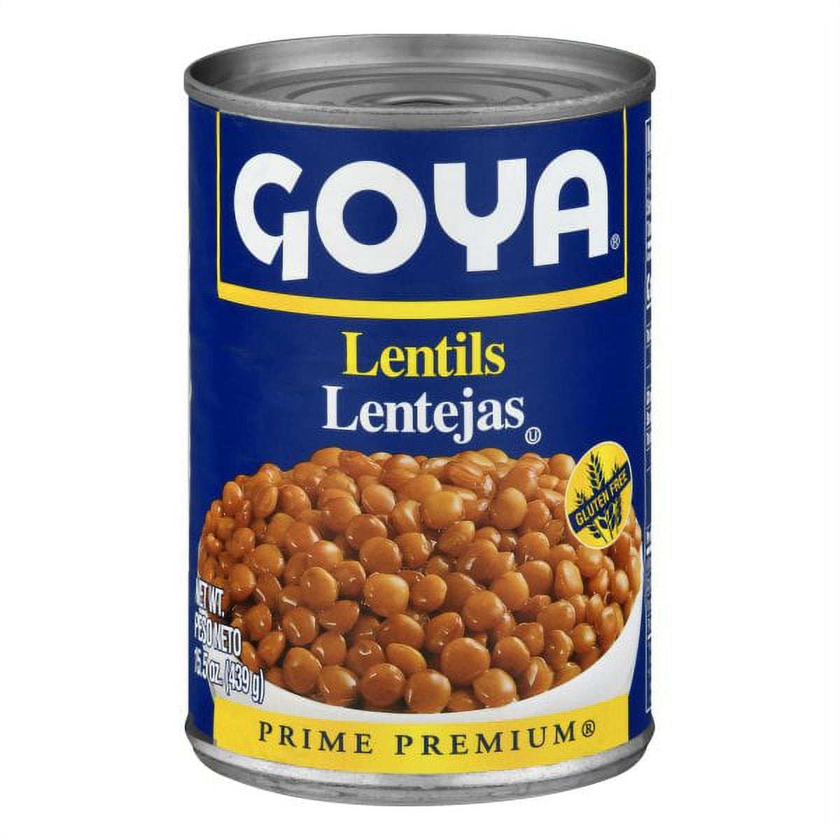 Goya Lentils, Versatile Canned Beans, Fiber and Iron Source, 15.5 oz ...