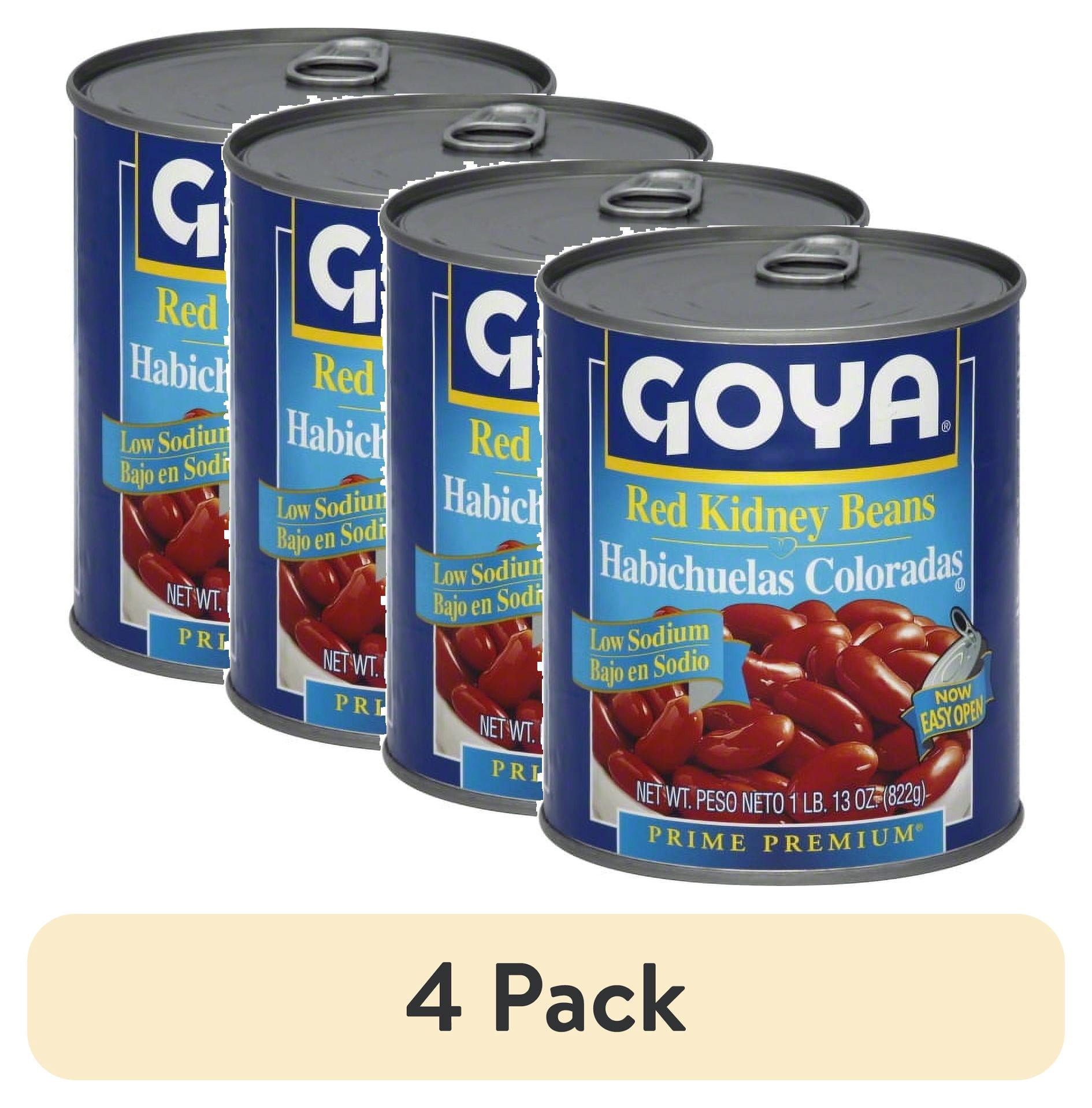 (4 pack) Goya Low Sodium Red Kidney Beans, 29 oz - Walmart.com