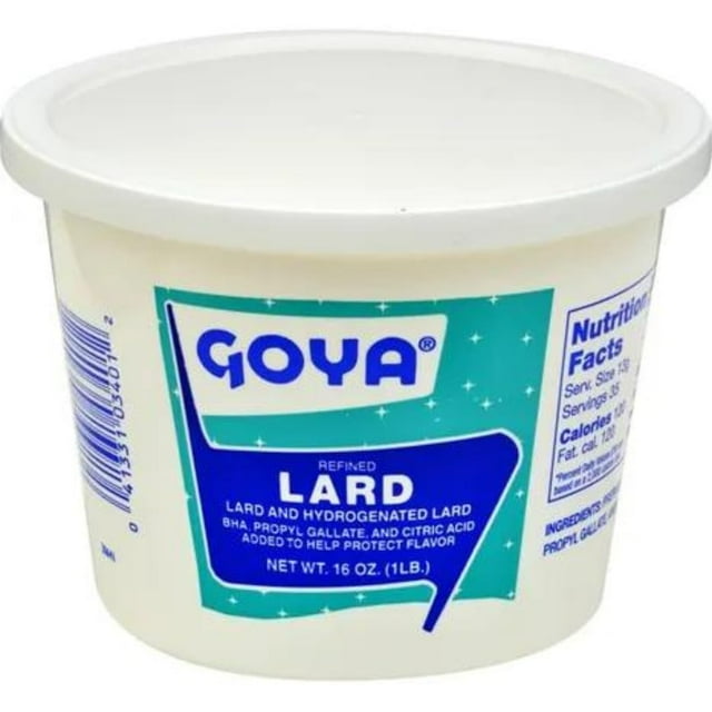 Goya Manteca Lard, 1 Pound Packaging May Vary - Walmart.com