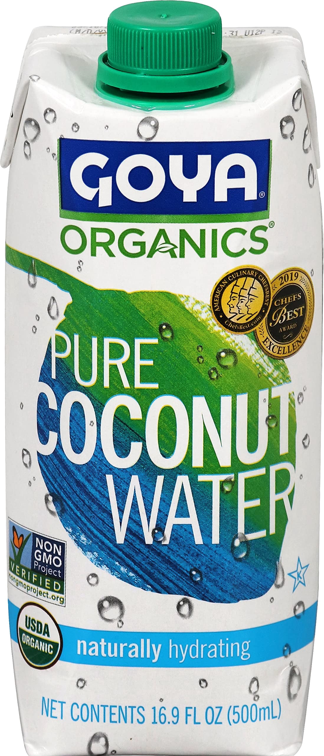 Goya Organic 100% Pure Coconut Water, 16.9 Fl Oz Packaging May Vary ...