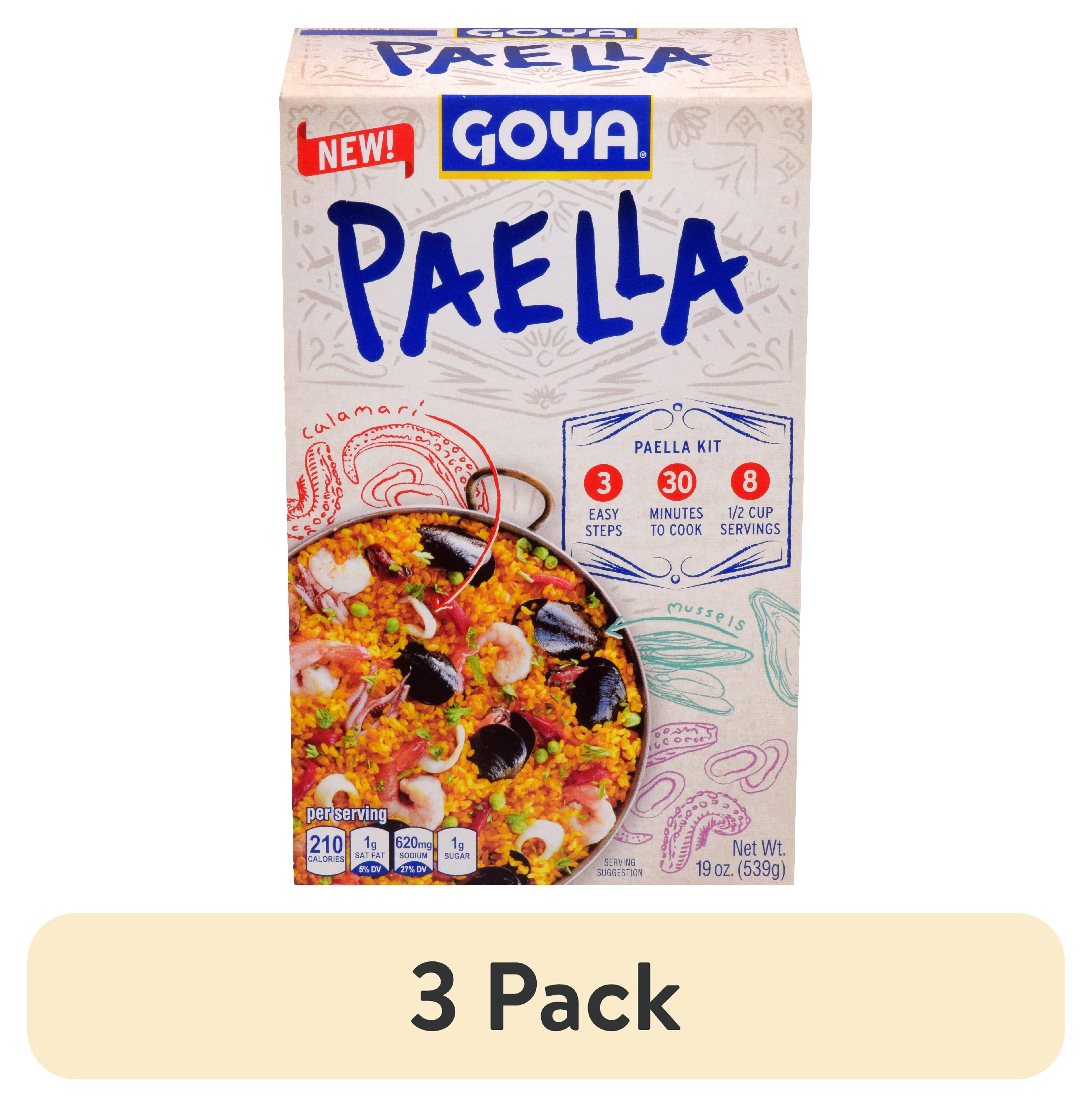 (3 pack) Goya Paella Rice Mix 19 oz. - Walmart.com