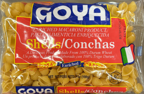 Goya, Pasta Shell, Count 1 - Spagetti/Noodle/Maccroni / Grab Varieties ...