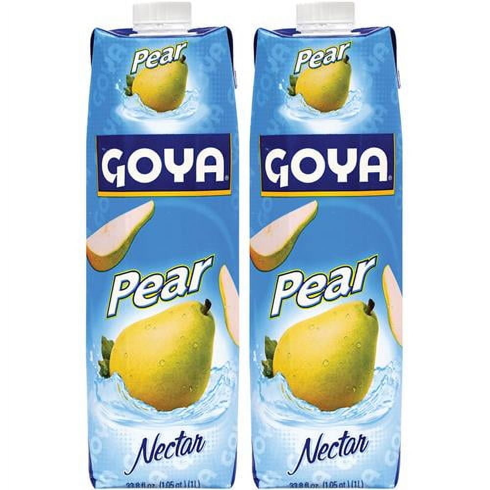 GOYA Pear Nectar, 33.8 Ounce Pack of 2, Sweet Tropical Juice ...