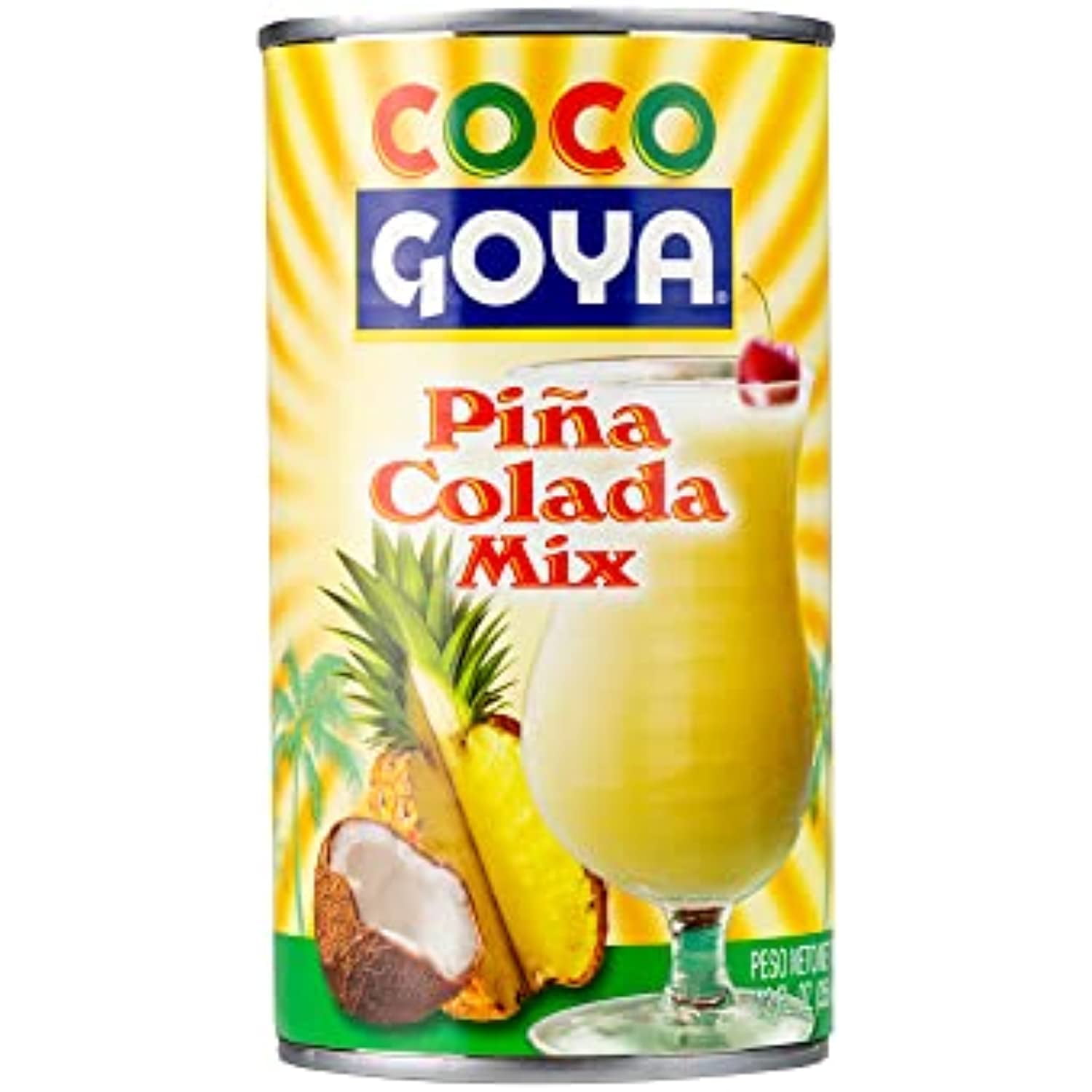 GOYA Pina Colada Mix, 12 Fl Oz, Premade Cocktail, Pineapple Coconut ...