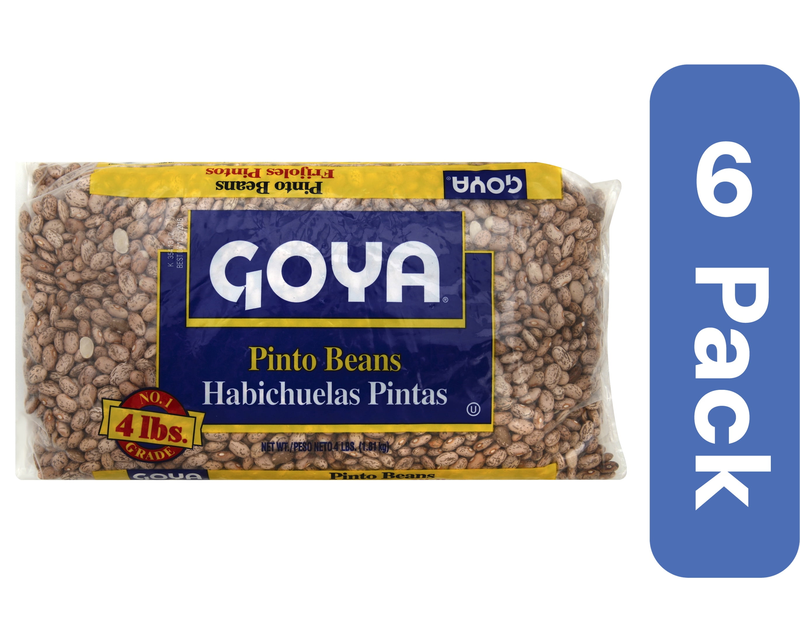 Goya Pinto Beans 4 lb (Pack Of 6) - Walmart.com