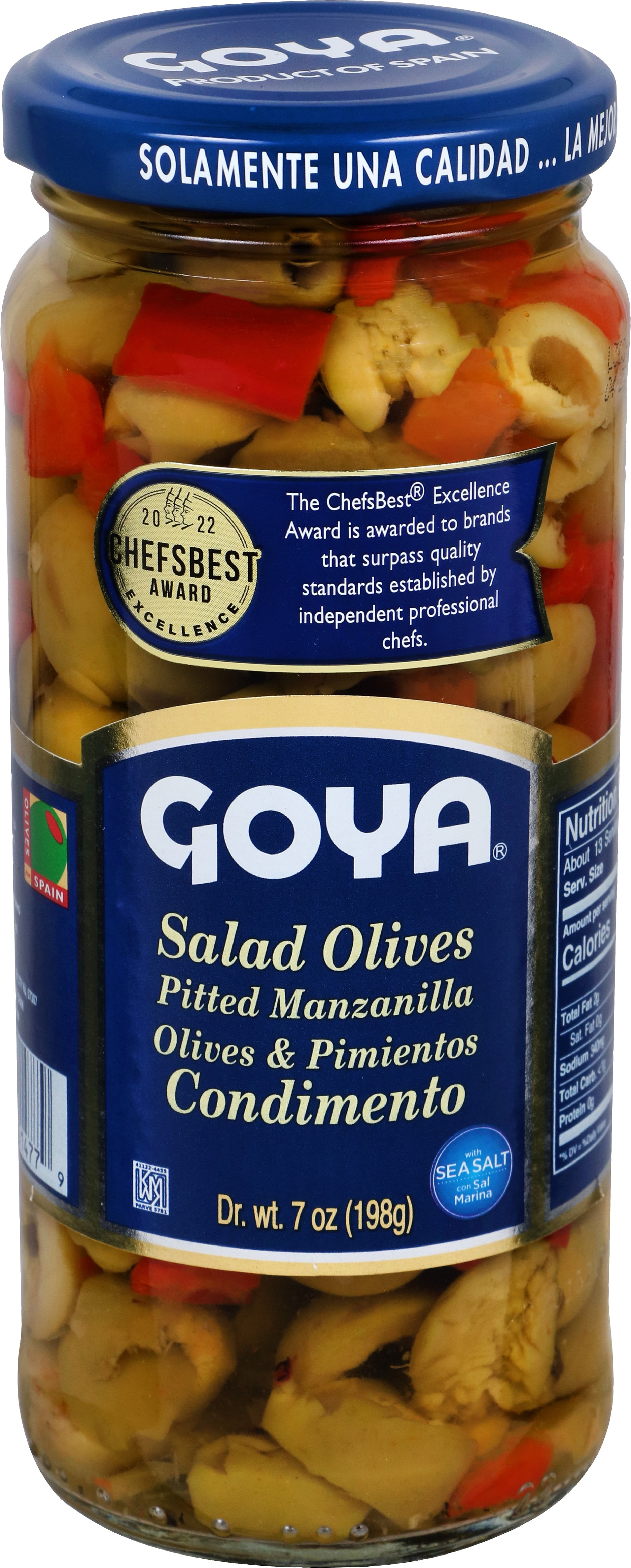 Goya Salad Olives Pitted Manzanilla Olives & Pinientos - Walmart.com