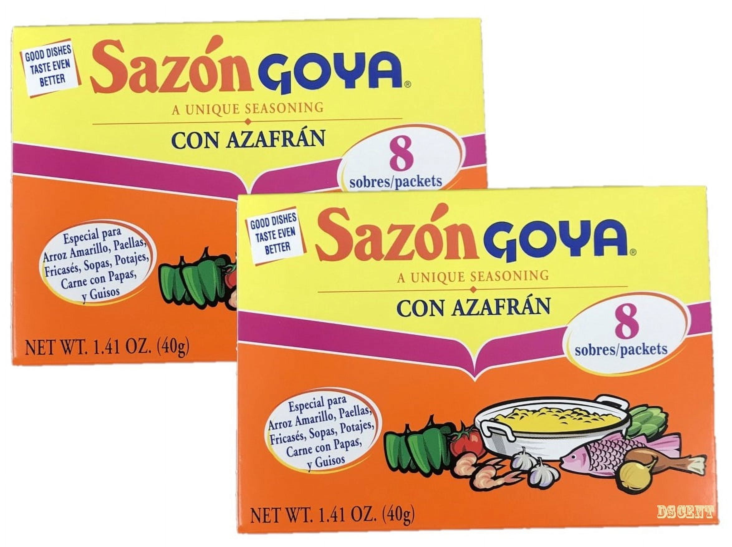 Goya Sazon Con Azafran - 1.41 oz (2 packs) - Walmart.com