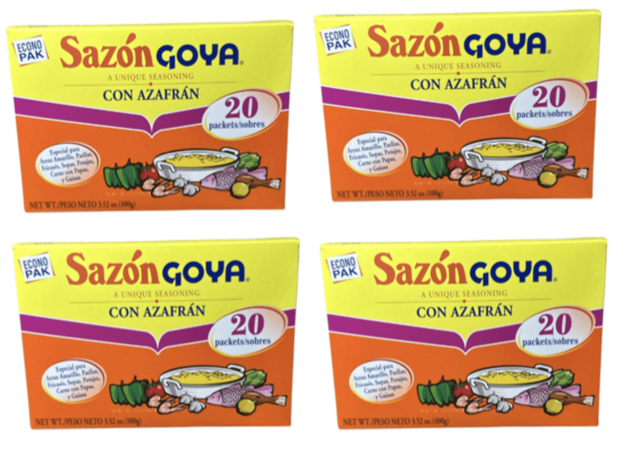 Goya Sazon Con Azafran - 3.52 Oz (4 Packs) Packaging May Vary - Walmart.com