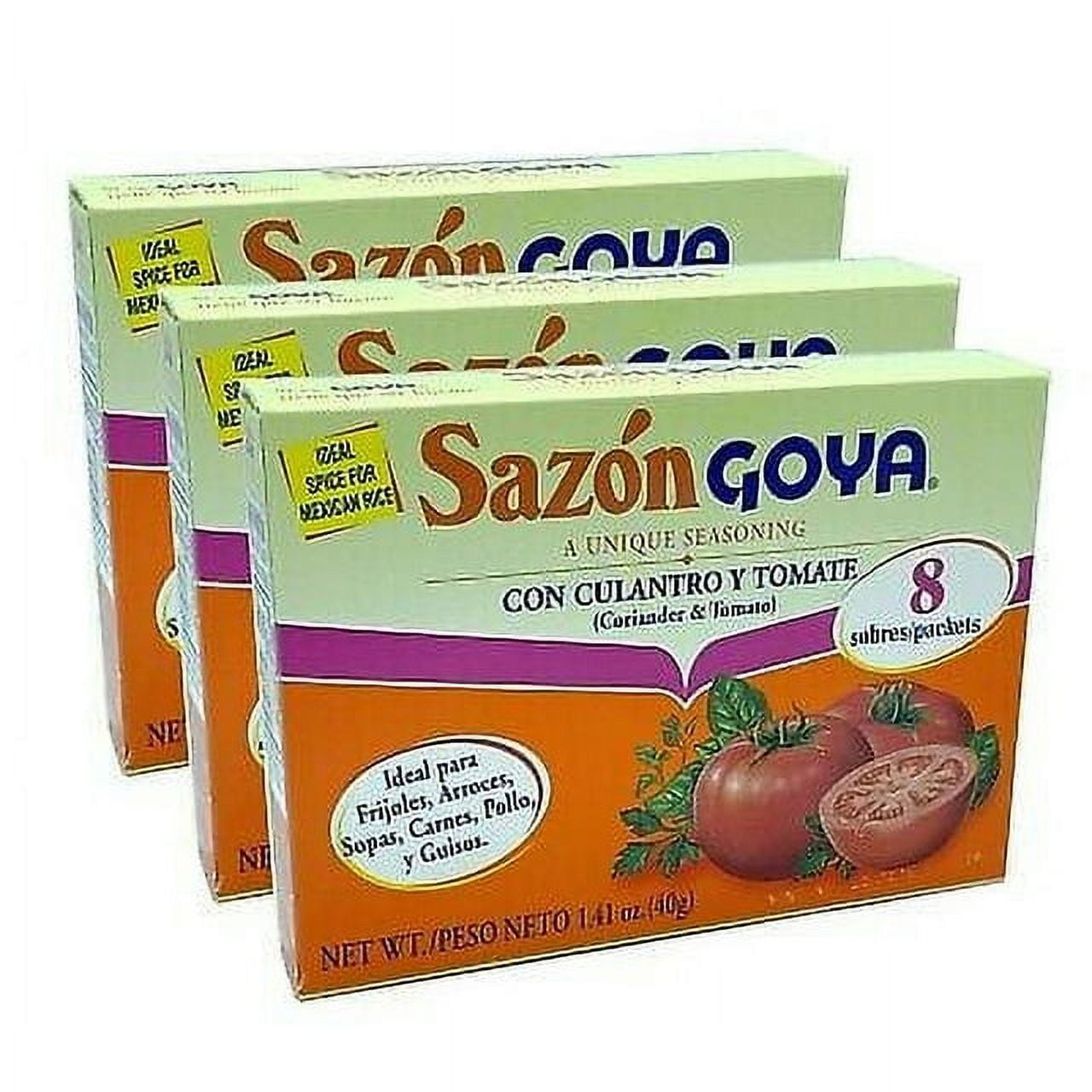 Goya Sazon Con Culantro Y Tomato Seasoning with Culantro and Tomato 1 ...