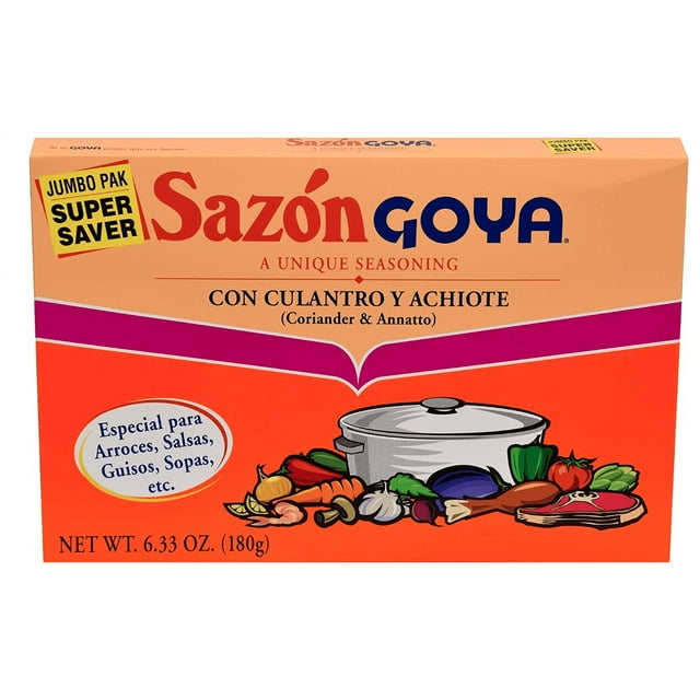 Goya Sazon Culantro/Achiote Jumbo 6.3 OZ(Pack of 12) - Walmart.com