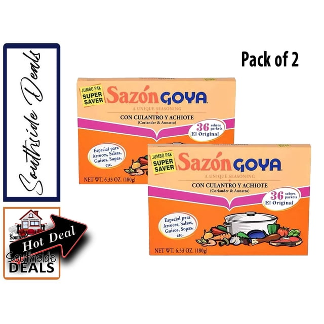 Goya Sazon Goya Clntro/achte Jumbo, 6.33-Ounce Unit - 36 Packets ...