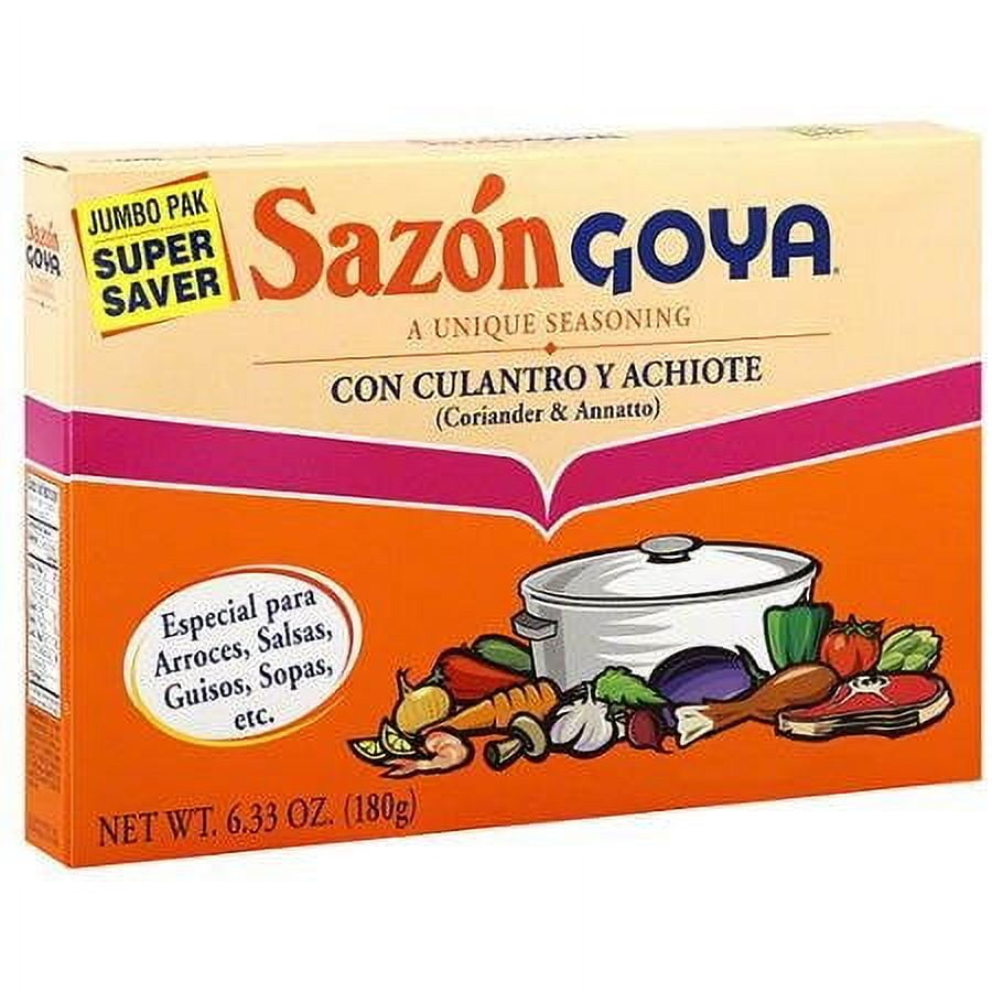 Goya Sazon With Coriander & HYZ01 Annatto, 6.33 oz Sazon con Culantro y ...