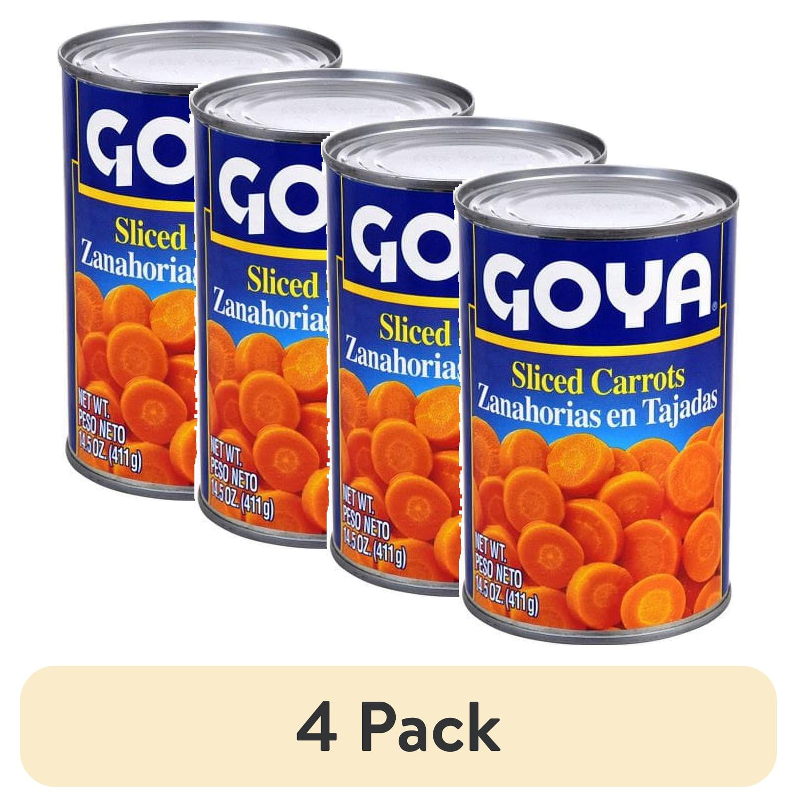 (4 pack) Goya Sliced Carrots, Canned Vegetables, 14.5 oz Can - Walmart.com