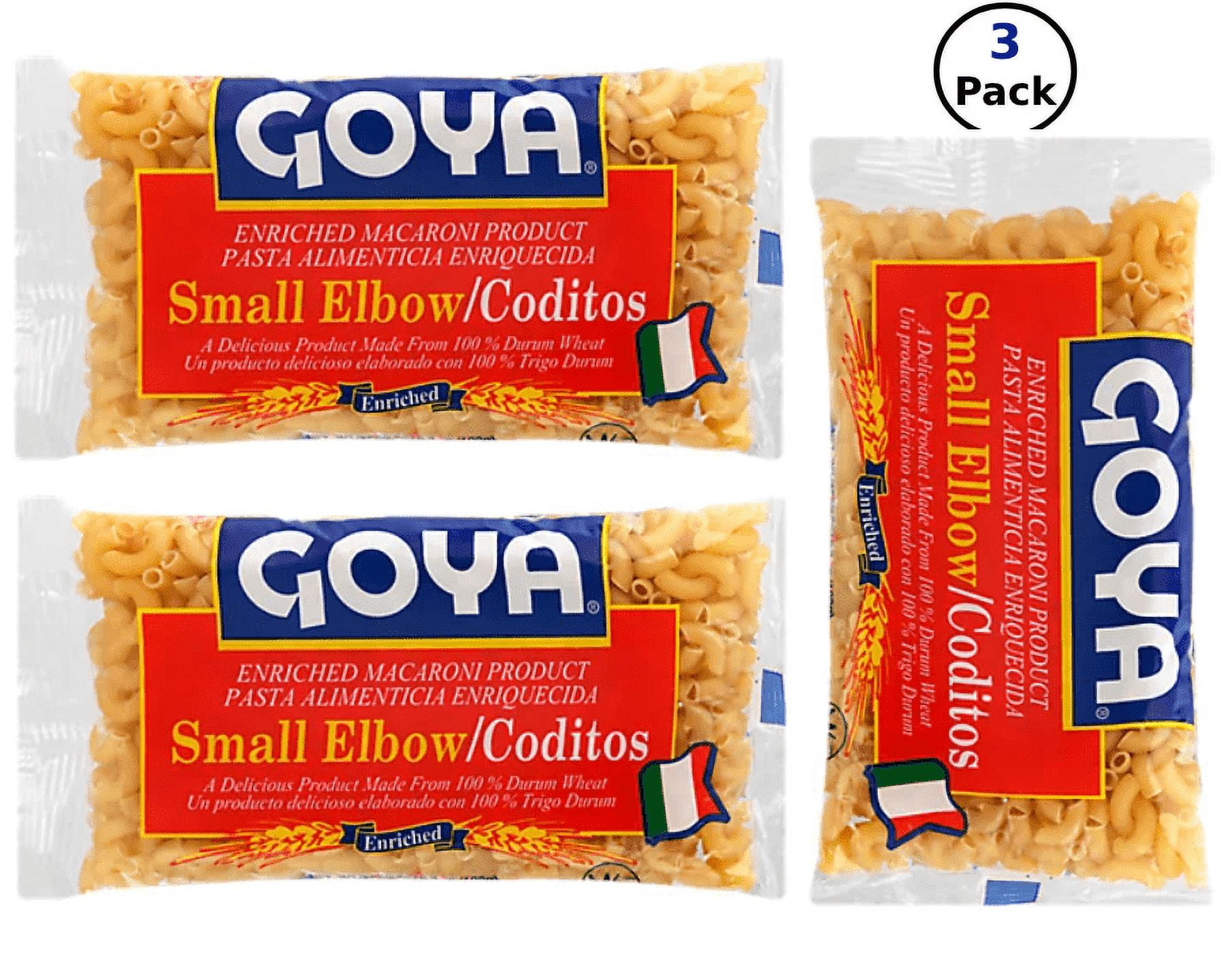 Goya - Small Elbow (Coditos) Pasta - 7 oz. - 3 Pack - Walmart.com
